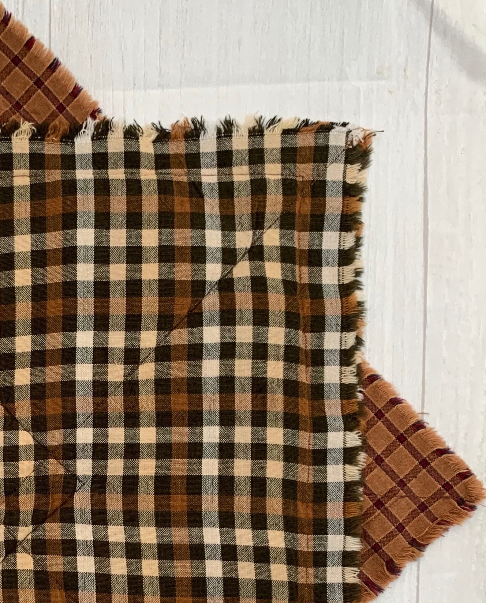 18 Reversible Rag Quilt Farmhouse Table Topper Rustic - Etsy