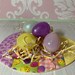 10" Easter Egg Shape Quilted Candle Mat Doily Handmade Patchwork Easter ...