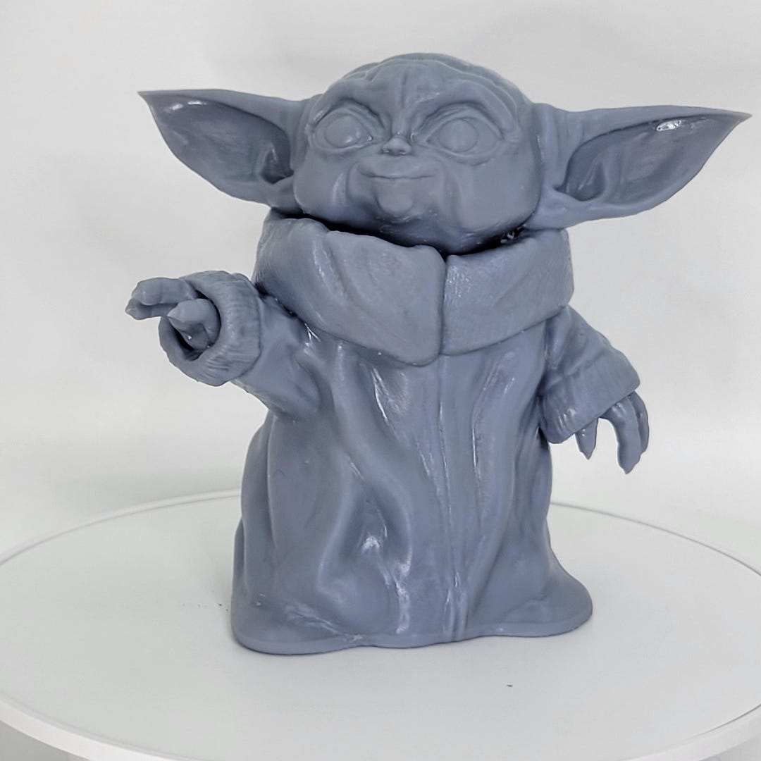 Art by "udo" 3D Printed Fan Art - Baby Yoda Waving Figure - "print to ...