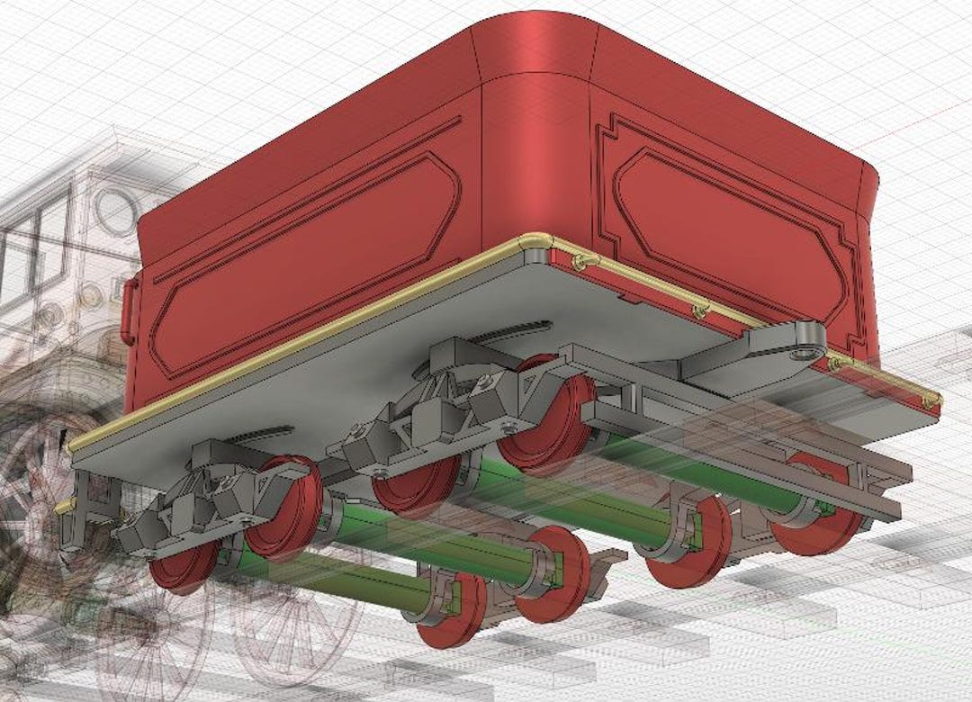 Art by udo 3D Printed Fan Art Steam Engine Train Leviathan Tender Model ...