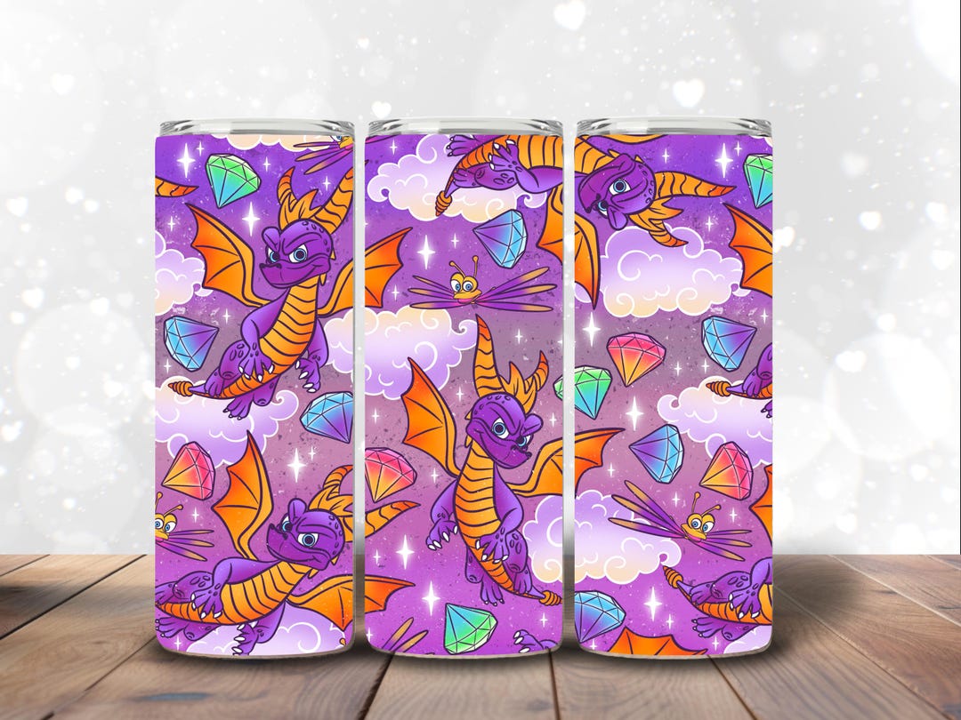 Spyro Gamer Dragon Tumbler, Video Game Tumbler,gamer Gifts,gaming Cups ...
