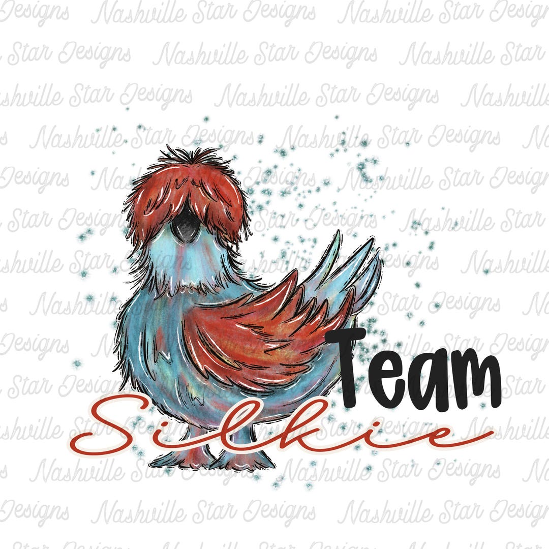 Team Silkie Red PNG | Silkie Chicken Clipart | Sublimation Designs ...