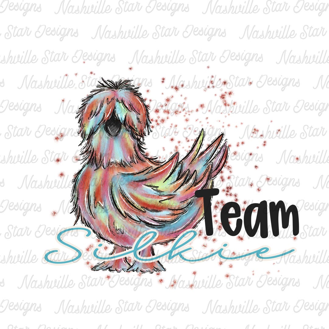 Team Silkie Multicolored PNG | Silkie Chicken Clipart | Sublimation ...