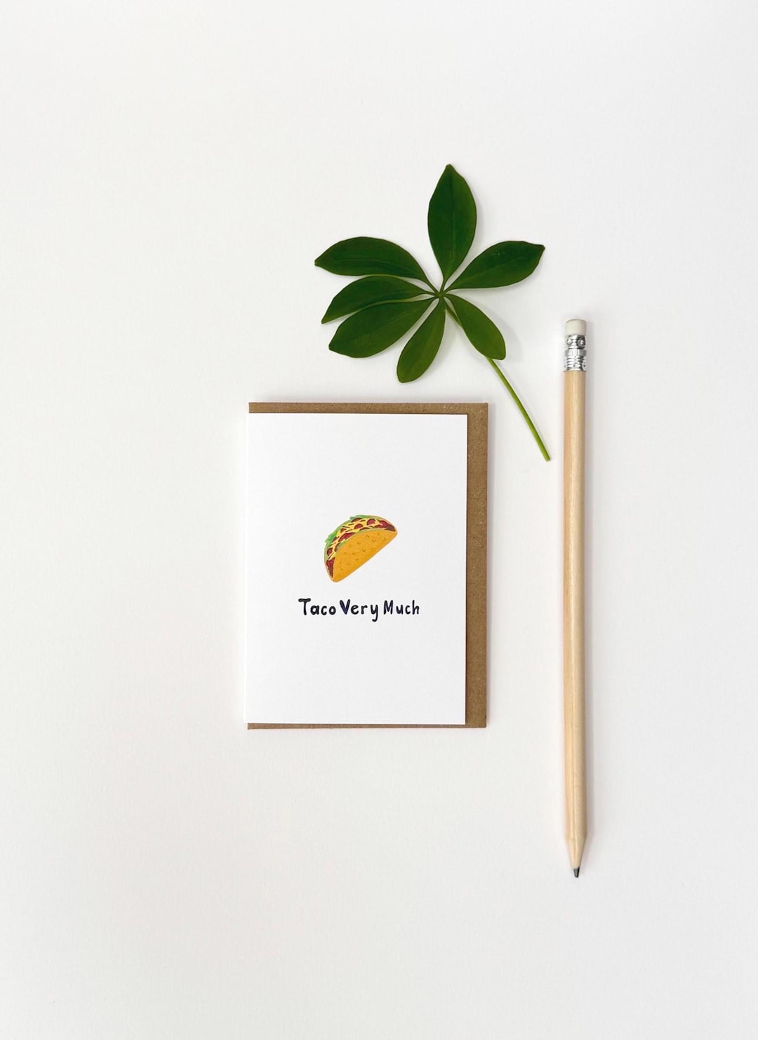 Taco Very Much Thank You Card / Minimalistic Greeting Card / Small ...