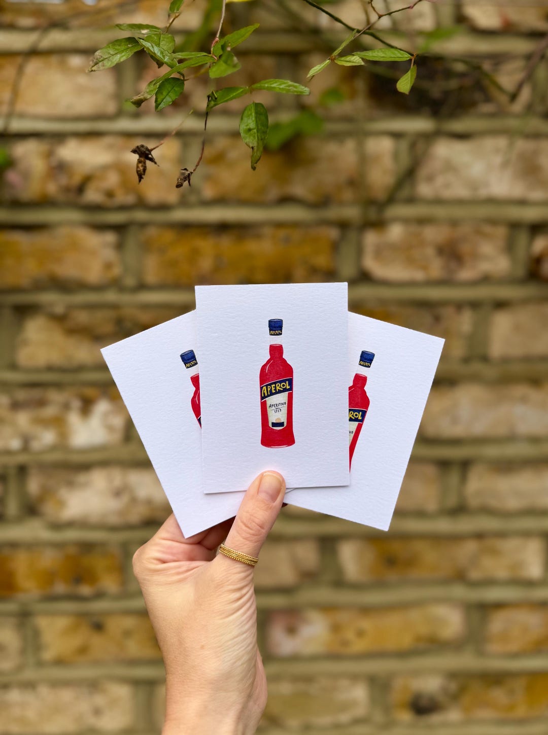 Aperol / Pack of 3 / Aperol Spritz Mini Greeting Card / Mini Thank You ...
