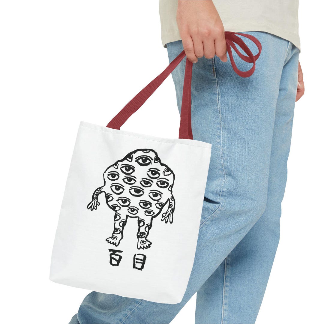 HYAKUME Tote Bag, 100 Eyes Yokai Brush Art, Creepy Cute Japanese ...
