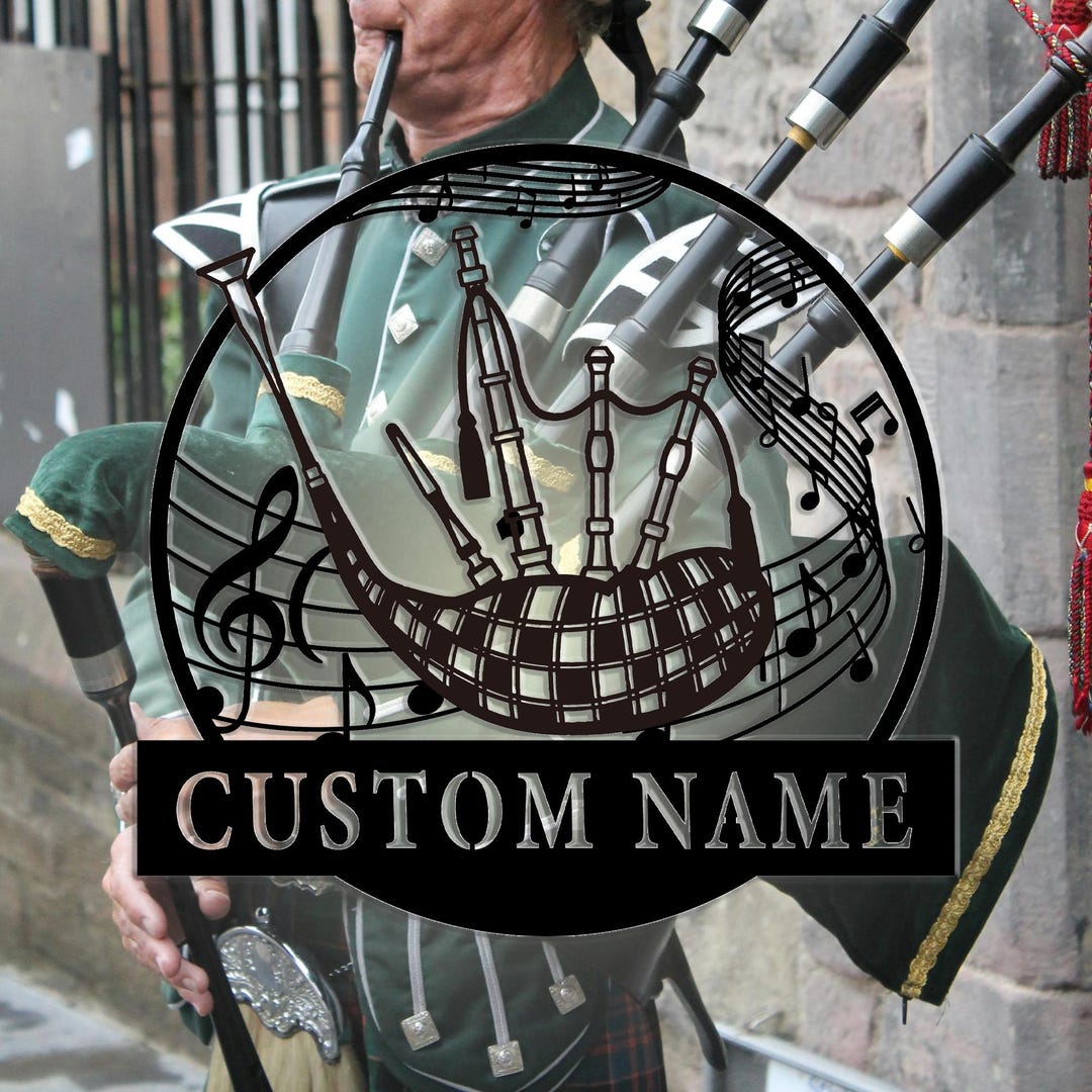 Custom Bagpipes Metal Wall Sign: Personalized Ethnic Decor - Etsy