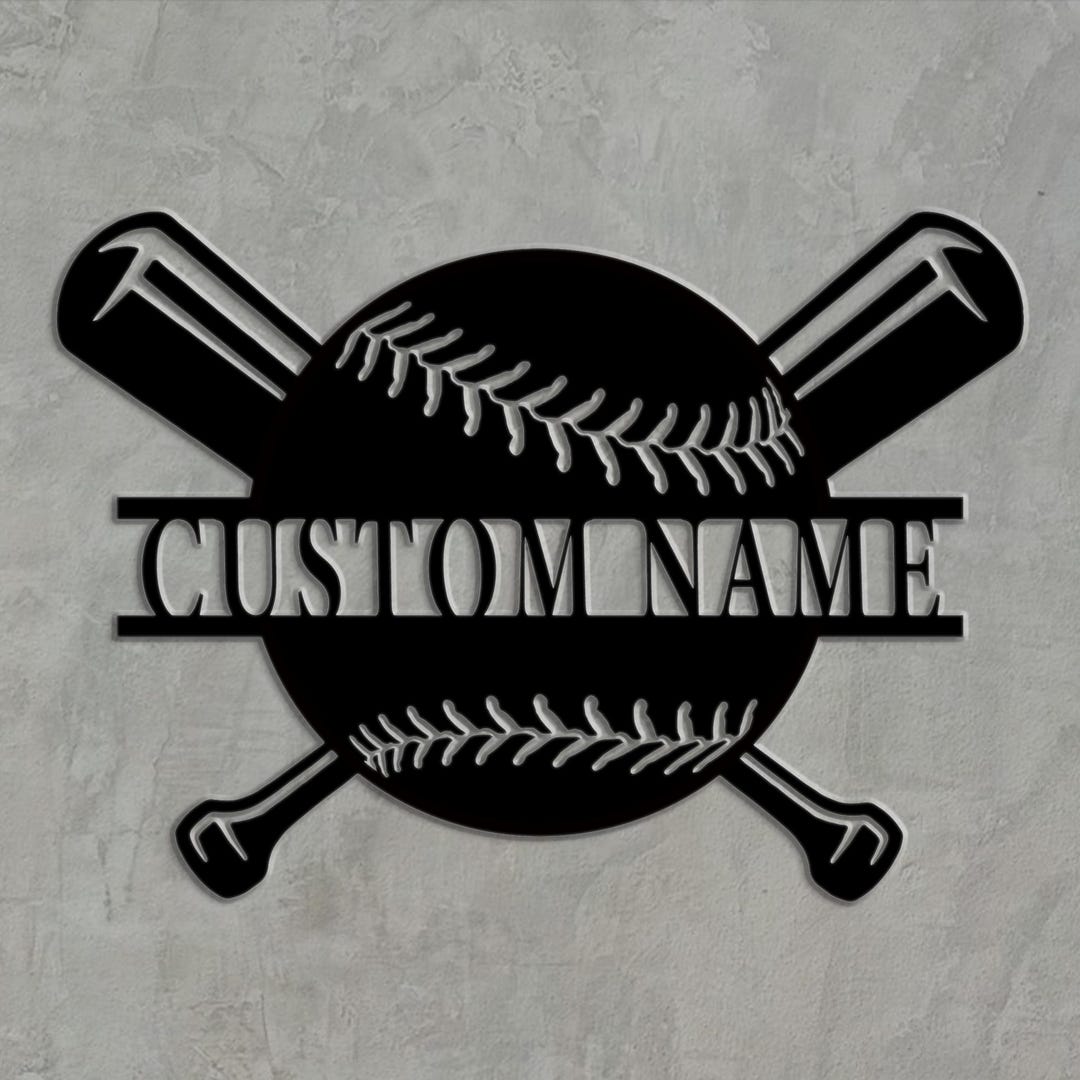 Custom Metal Baseball-themed Sign、exclusive Sports-style Name Sign ...