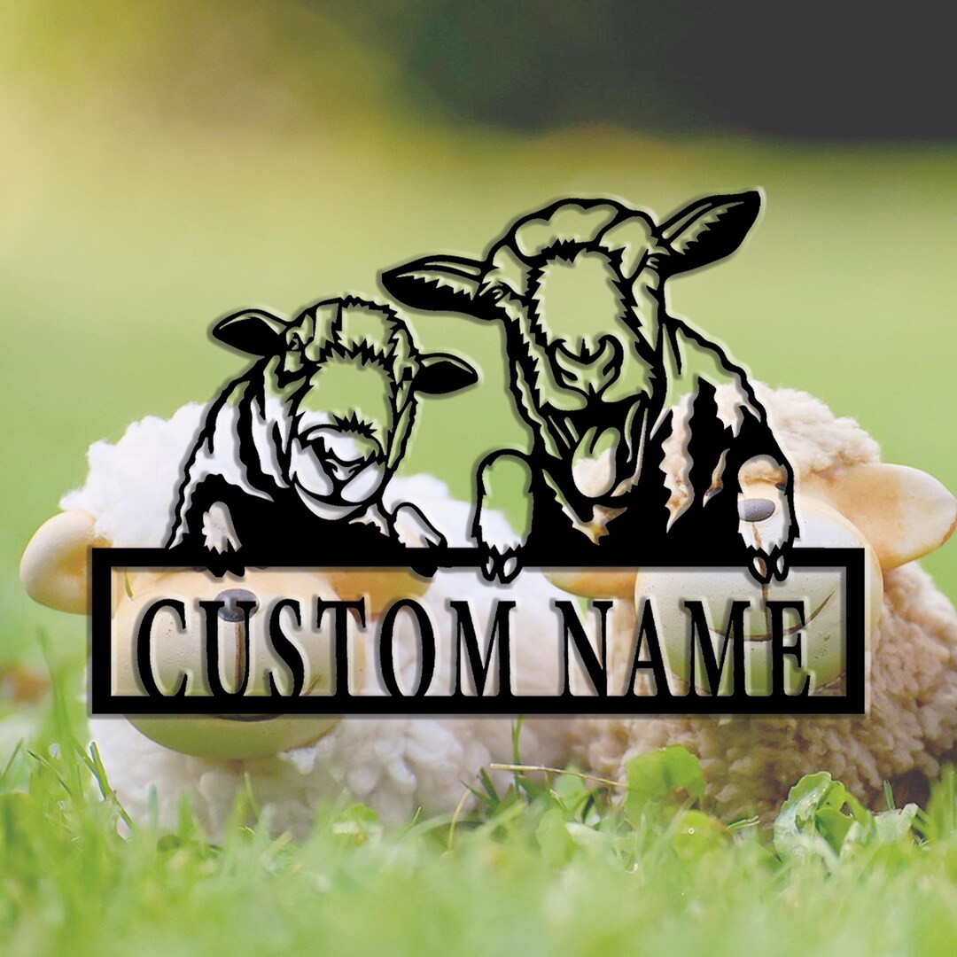 Livestock-themed Custom Metal Sheep Signs: for Farms, Ranches, Yards ...