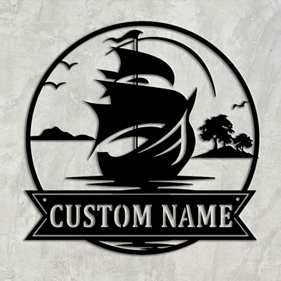 Custom Metal Sailboat Sign: Nautical Wall Decor - Etsy