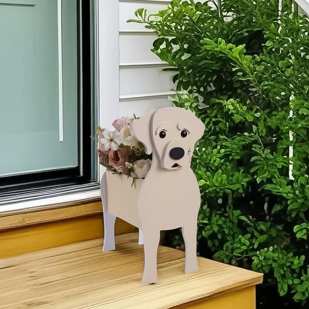 Dog-shaped Flower Pot，labrador Flower Pots，labrador Decorations, Unique ...