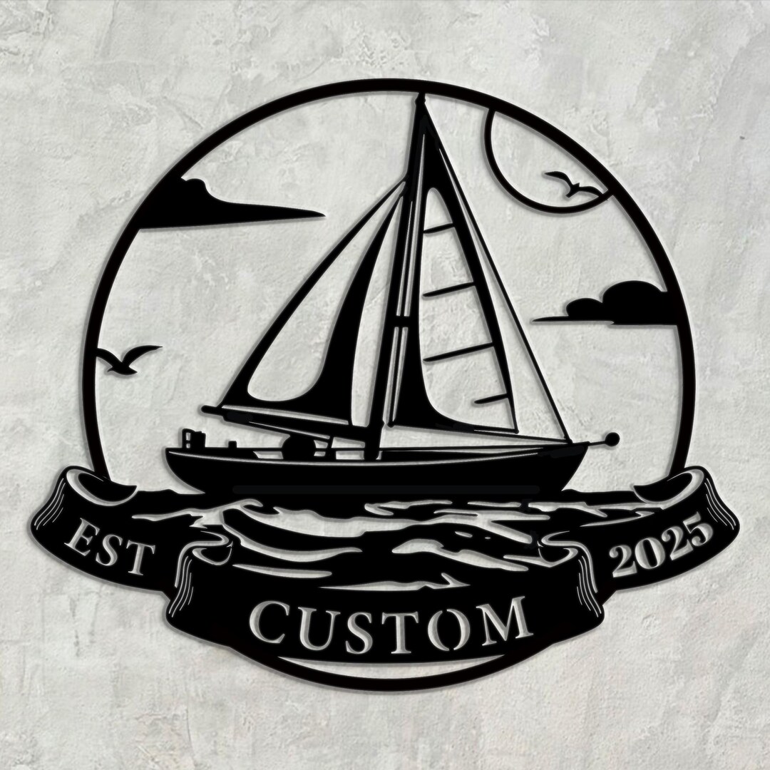 Custom Metal Sailboat Sign: Nautical Wall Art, Indoor/outdoor Decor - Etsy