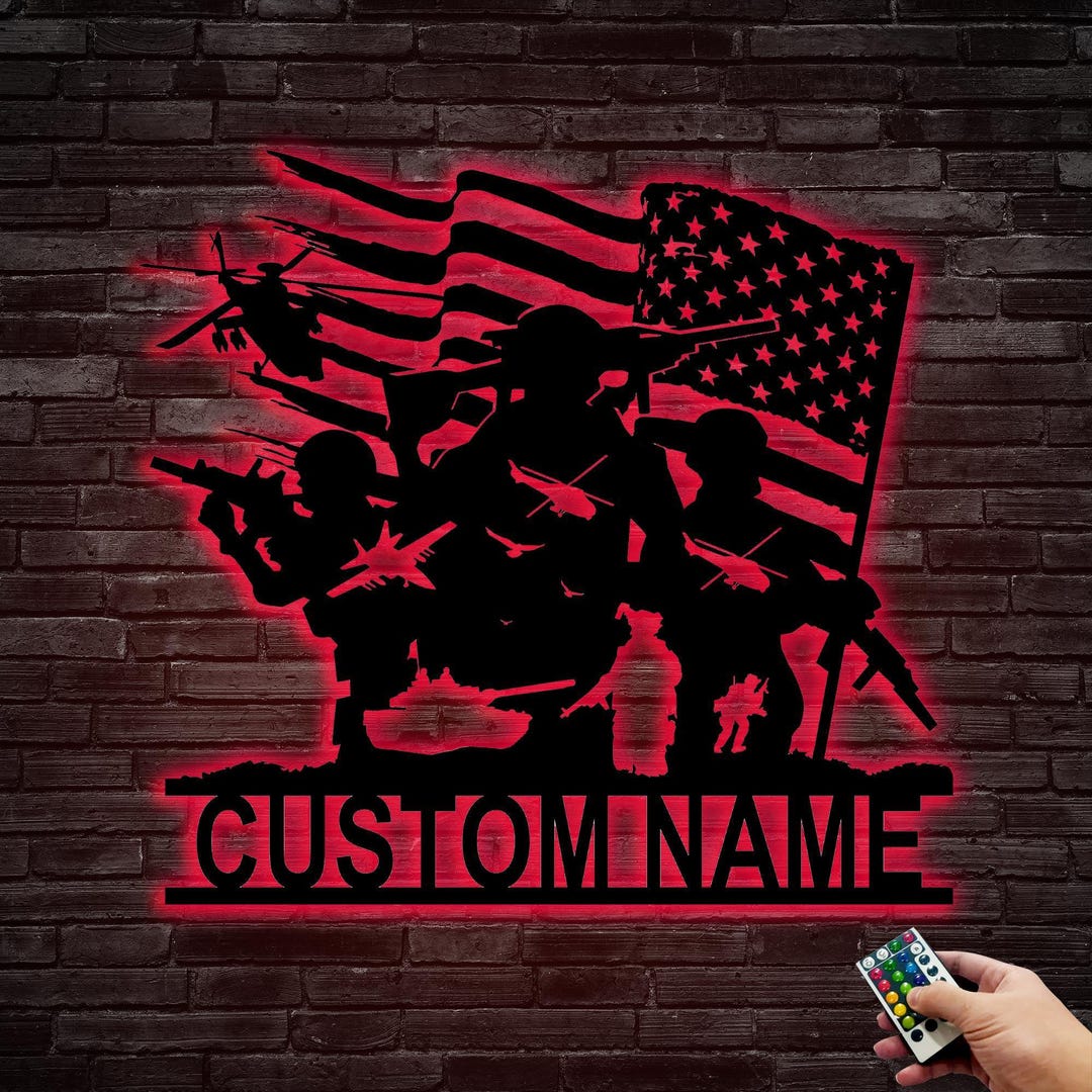 Personalized Soldiers Metal Wall Art,custom Military Soldiers Sign ...