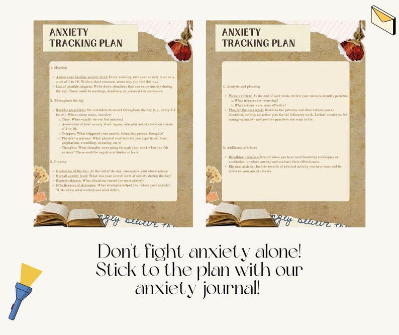 Anxiety Journal | Anxiety Management Planner | Printable Self-care ...