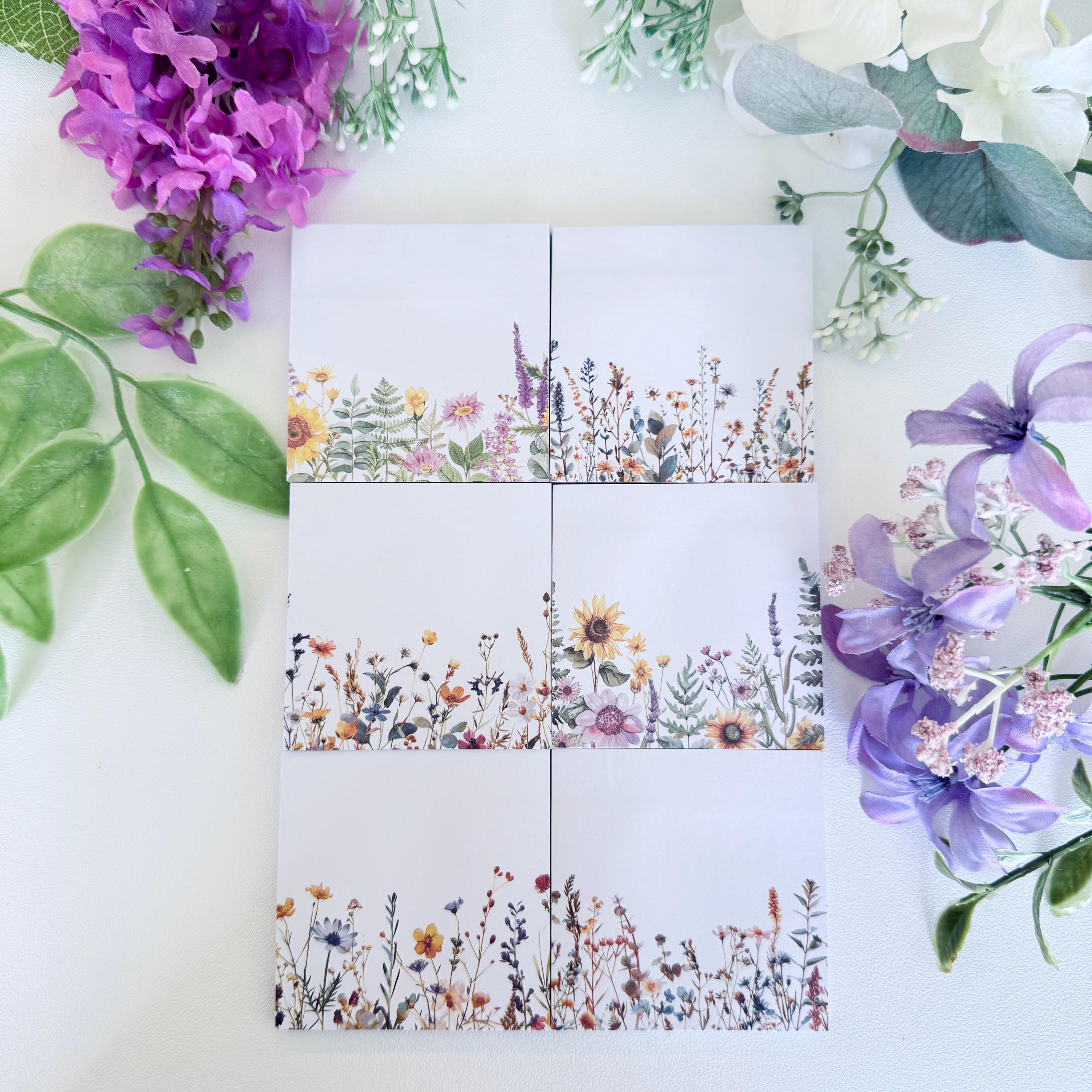 Floral Sticky Notes - Flower Sticky Note: Summer School Office Supply ...