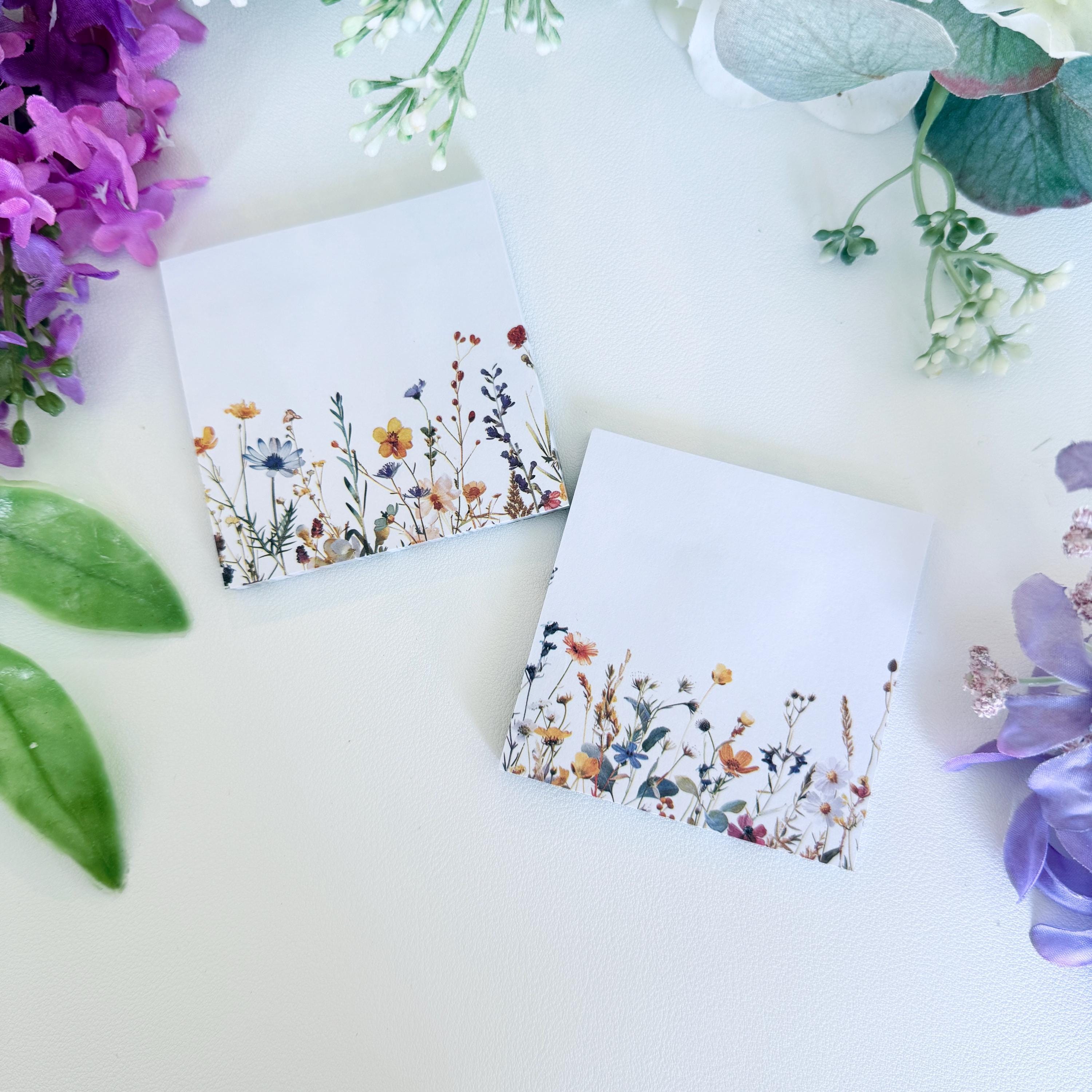 Floral Sticky Notes - Flower Sticky Note: Summer School Office Supply ...