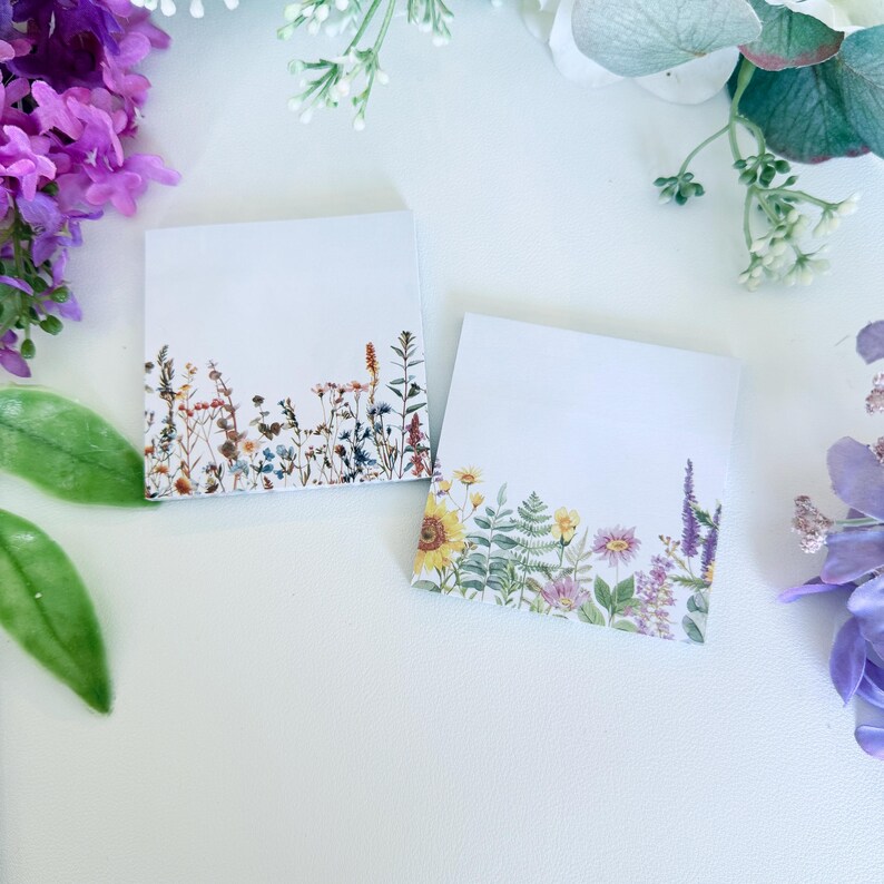 Floral Sticky Notes - Flower Sticky Note: Summer School Office Supply ...