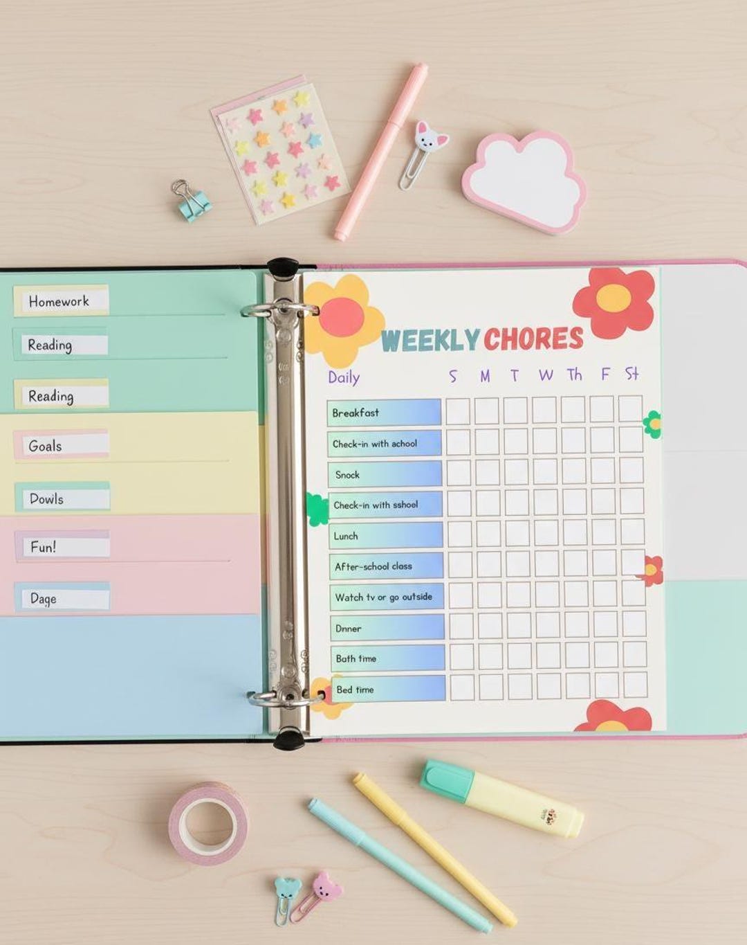 Chore Chart Bundle Printable for Kids | Editable Routine Chart | Family ...