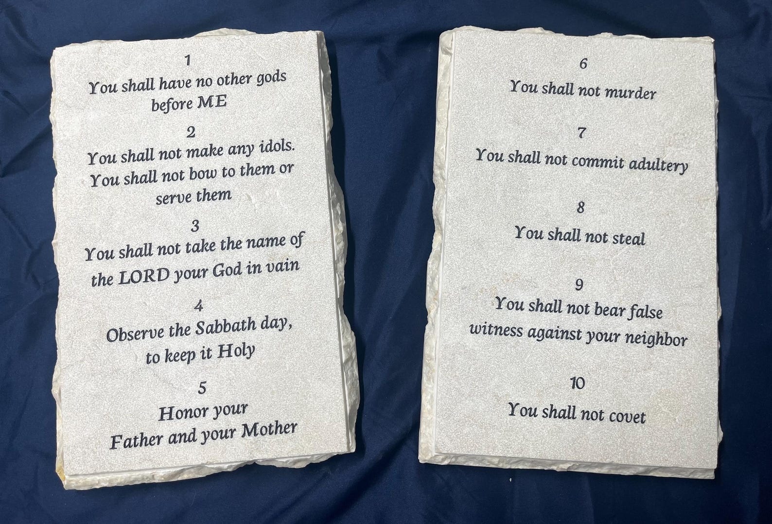 Custom Ten Commandments Tablets - Turkish Stone (near Ephesus) - Etsy