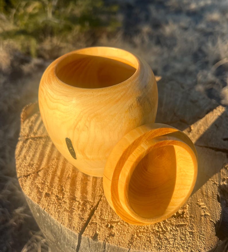 Artisan Hand Turned Piñon Box With Lid - Etsy