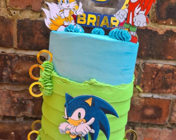 Sonic Cake Topper - Personalised - Etsy UK