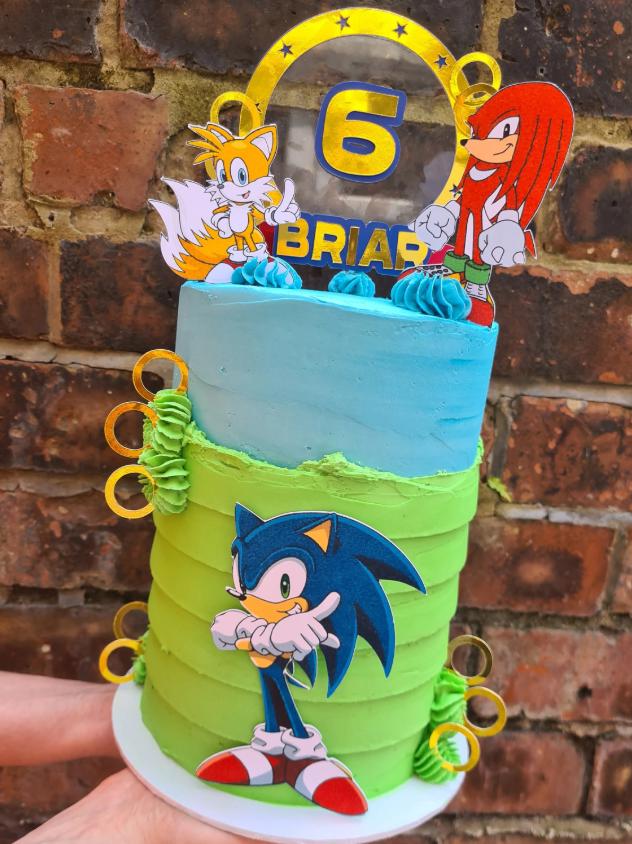 Sonic Cake Topper - Personalised - Etsy UK