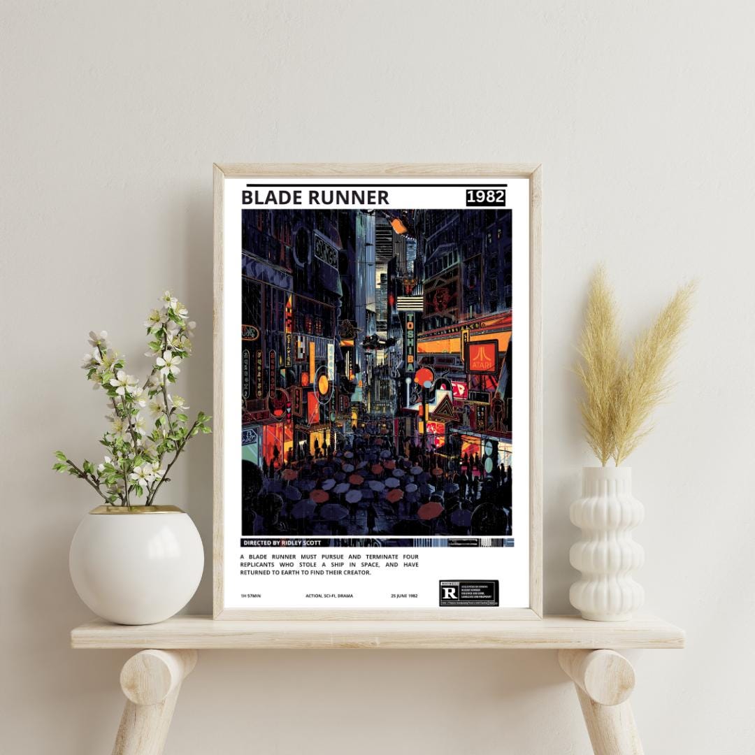 Blade Runner Movie Poster Movie Poster Blade Runner Poster Retro Movie ...