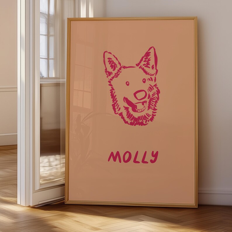 Custom Dog Portrait Custom Badly Drawn Pet Art Personalized Badly Drawn ...