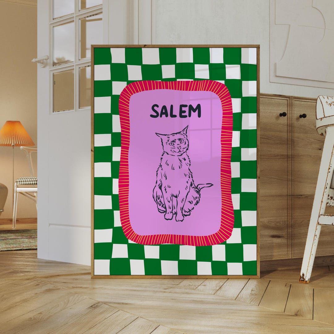 Custom Cat Portrait Custom Badly Drawn Pet Cat Art Personalized Badly ...