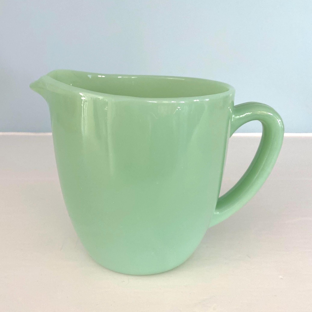 Vintage Fire King Jadeite Milk Pitcher | Green Milk Glass | MCM Kitchen ...