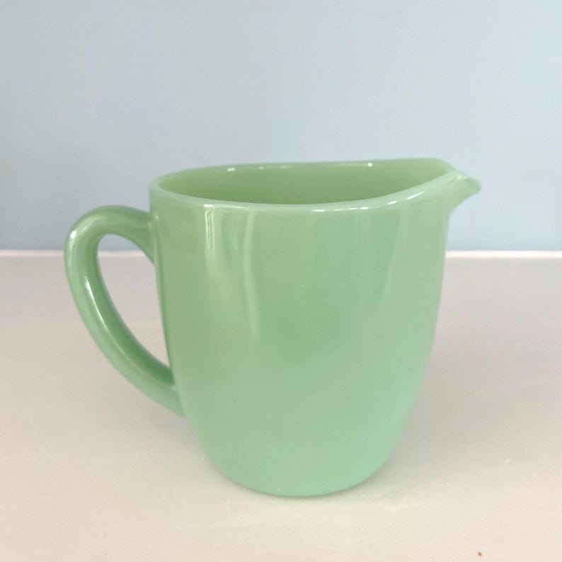 Vintage Fire King Jadeite Milk Pitcher | Green Milk Glass | MCM Kitchen ...