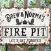 Fire Pit Sign Custom Personalized Family Last Name Patio Decoration for ...