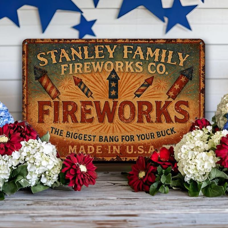 Metal July 4th Sign - Etsy