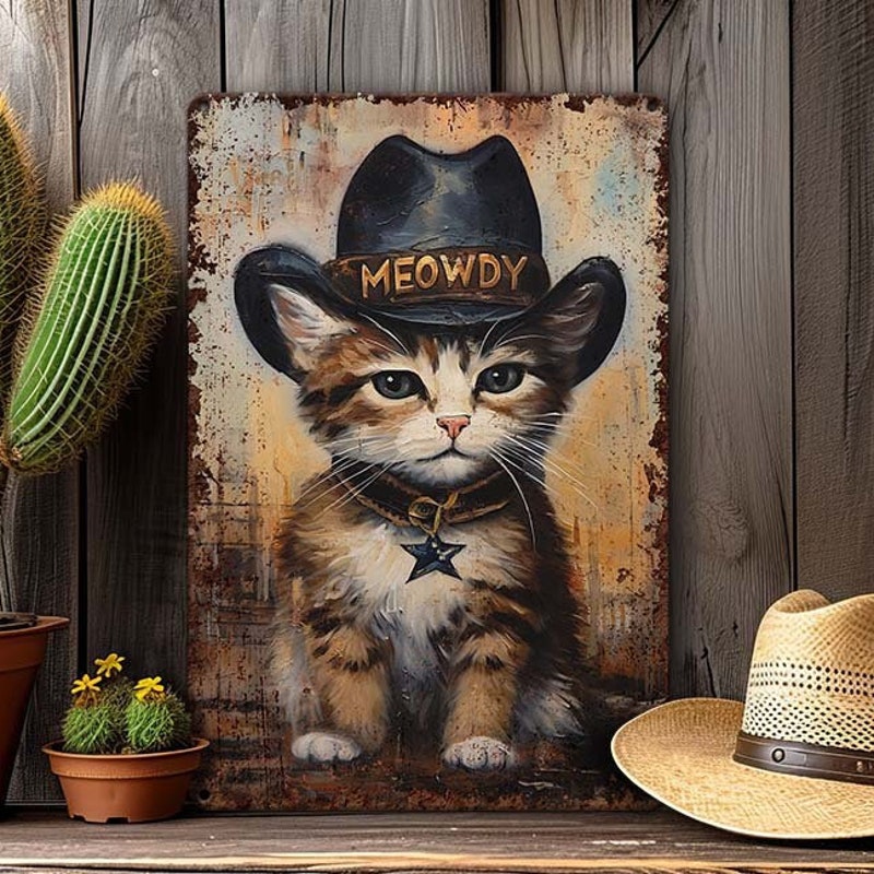 Cowboy Cat Bathroom - Etsy