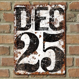 DEC 25 Christmas Decor December 25TH Date Sign Decoration Modern ...