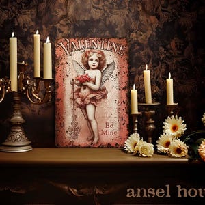 Valentines Day Decor - Vintage Victorian Style Metal Cupid Wall Art ...