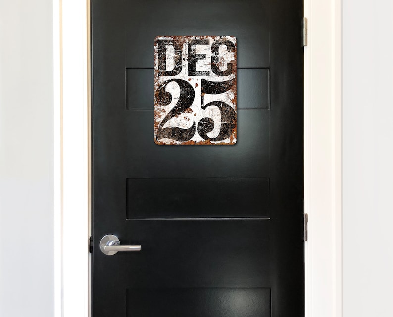 DEC 25 Christmas Decor December 25TH Date Sign Decoration Modern ...