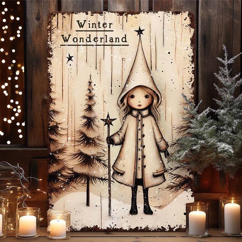 Primitive Winter Clipart - Etsy