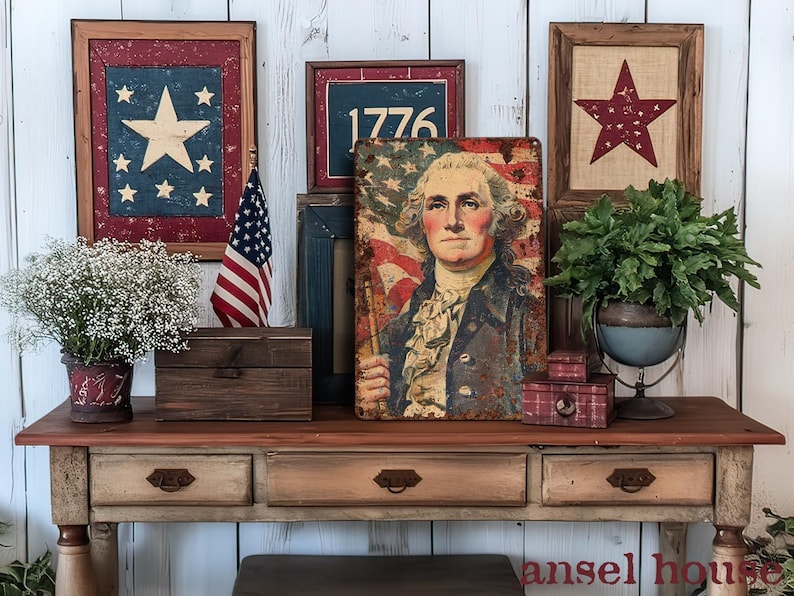 Primitive 4th of July Decor - Patriotic Colonial Antique Americana ...