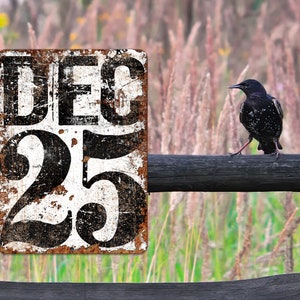 DEC 25 Christmas Decor December 25TH Date Sign Decoration Modern ...