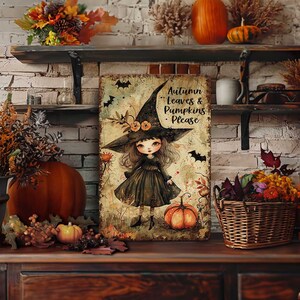 Primitive Victorian Fall Decor - Metal Mantle Decoration - Art Sign ...