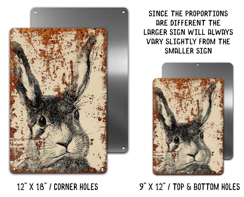 Metal Bunny Rabbit Sign Spring Easter Decoration Modern - Etsy