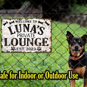 Customized Dog's Name Sign Lounge Paradise Playground Established Date ...