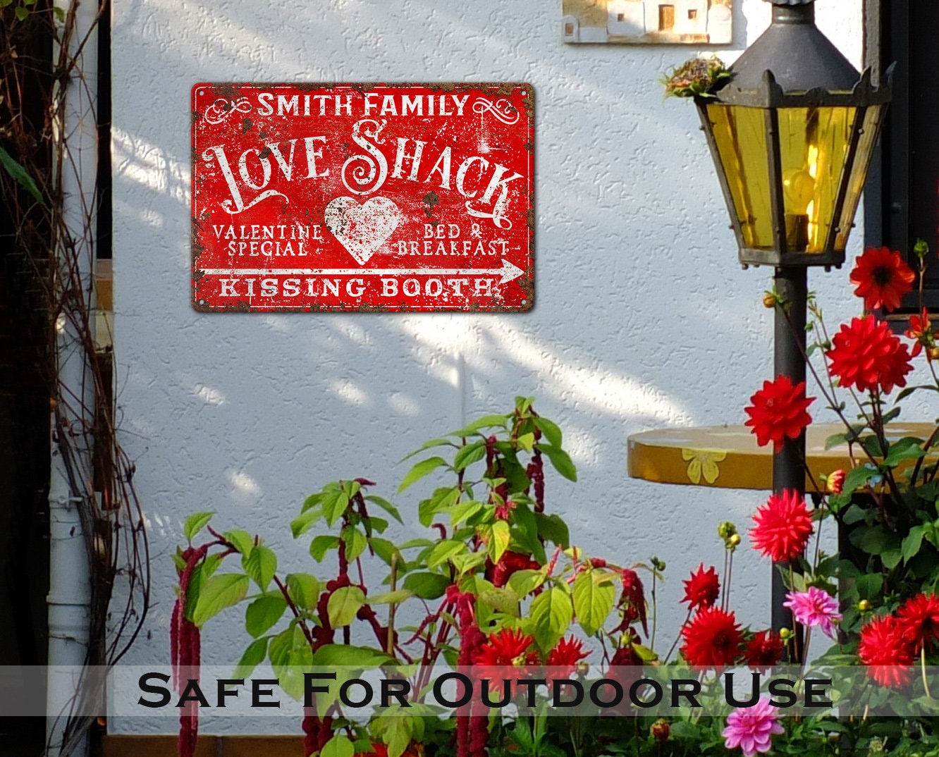 Custom Love Shack Valentines Day Decor Metal Sign Personalized Family ...