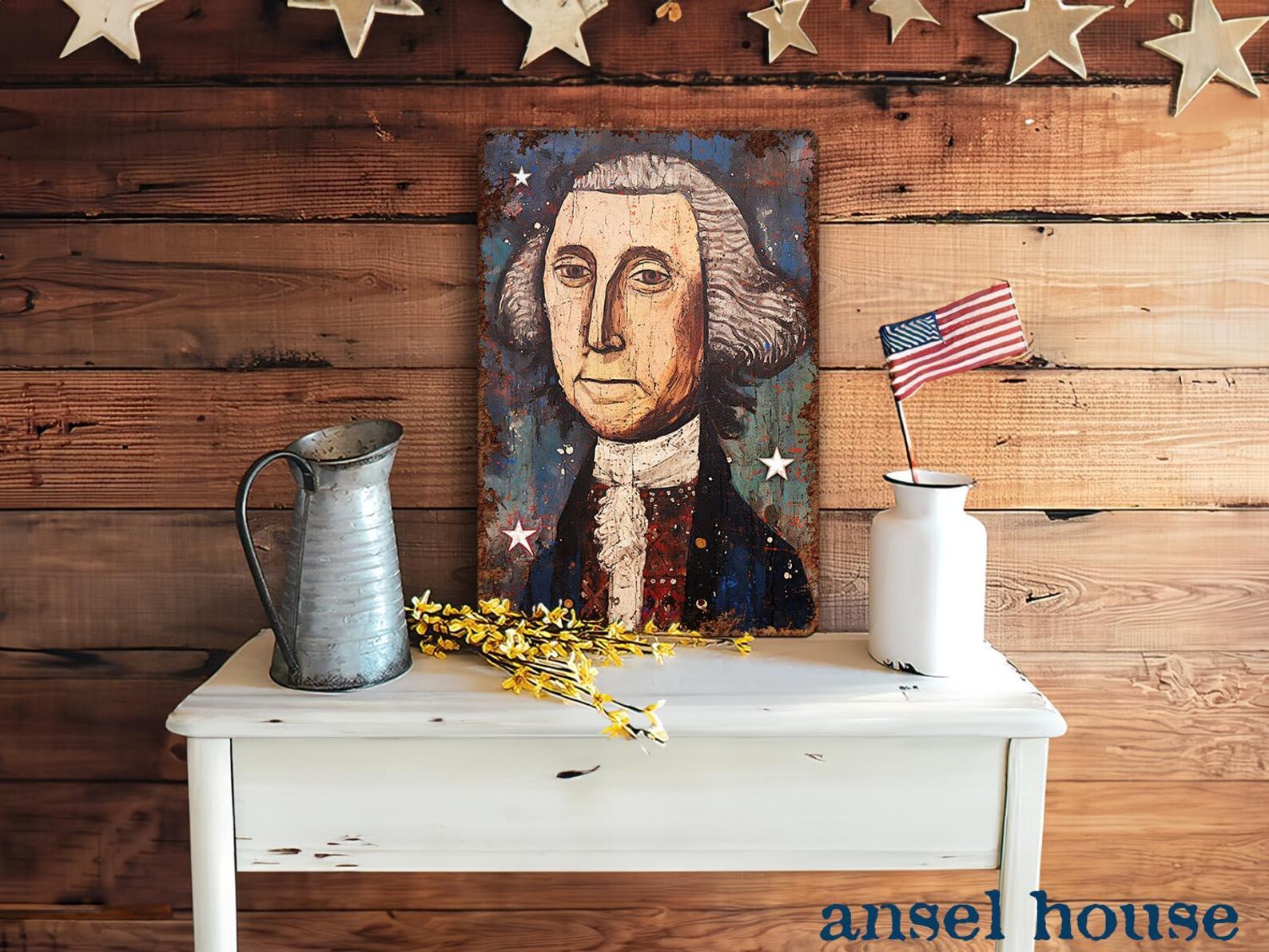 Primitive 4th of July Decor Metal Art Sign - Rustic Americana ...
