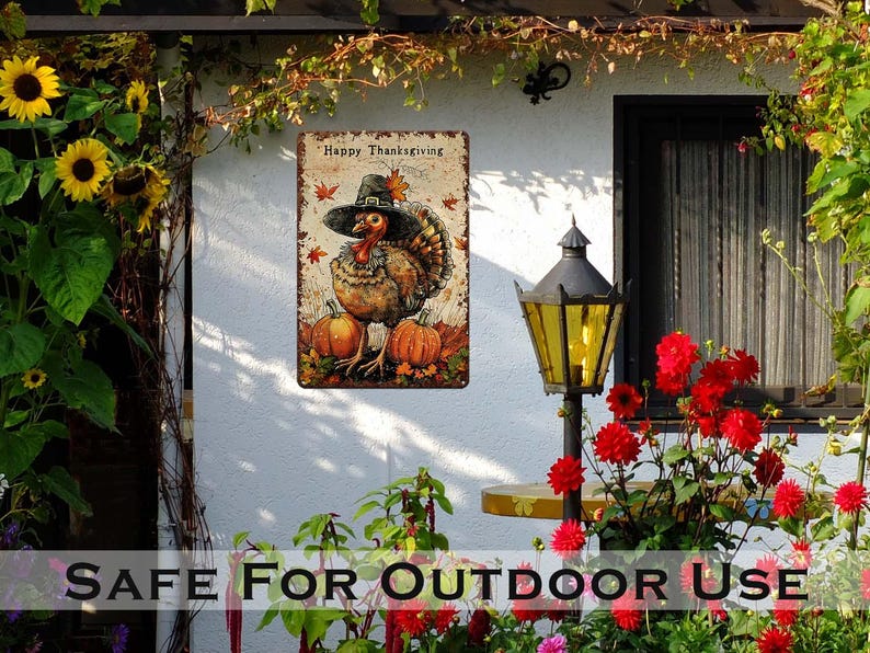 Whimsical Turkey Thanksgiving Fall Wall Decor - Rustic Mantle Art ...