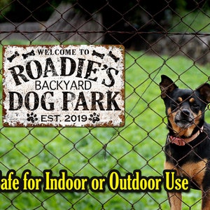 Customized Dog Park Backyard Paradise Playground Established Date Dog ...