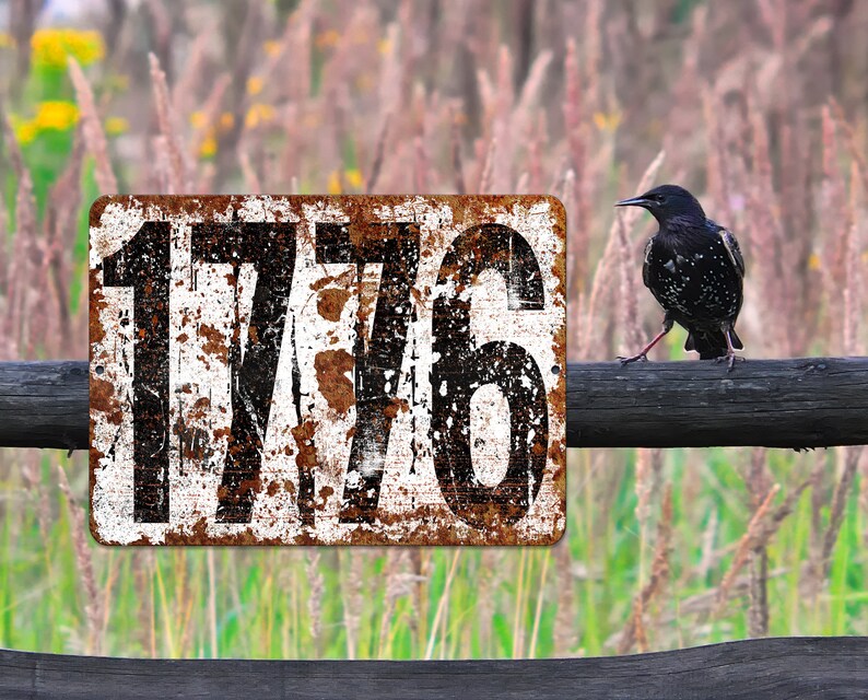 Printed Metal Sign 1776 Independence Day 4th of JULY Date - Etsy