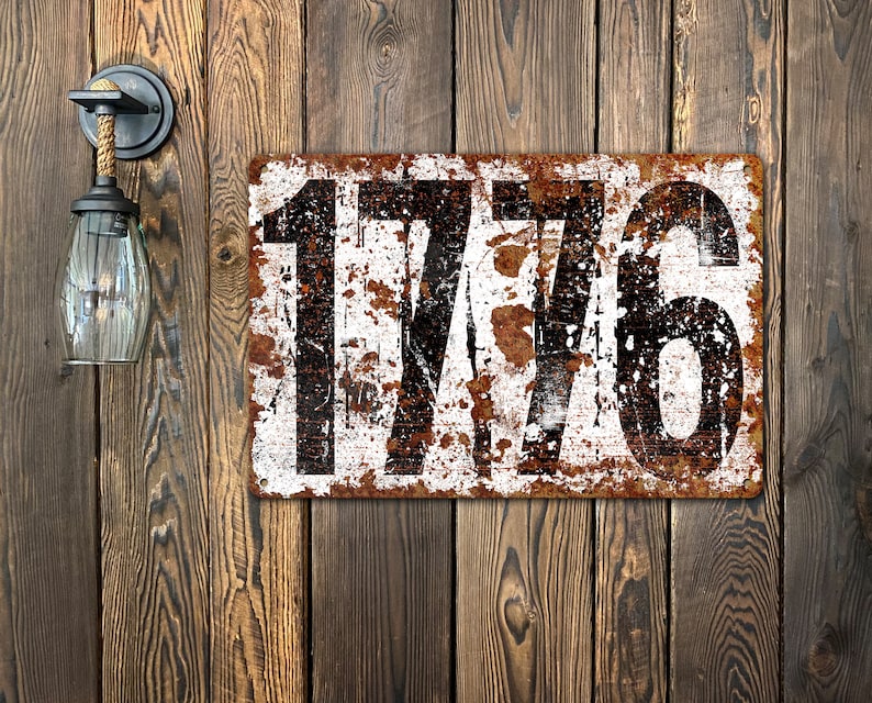 Printed Metal Sign 1776 Independence Day 4th of JULY Date - Etsy