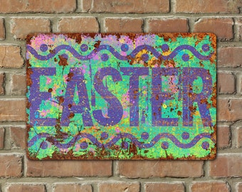 Metal Easter Sign - Etsy